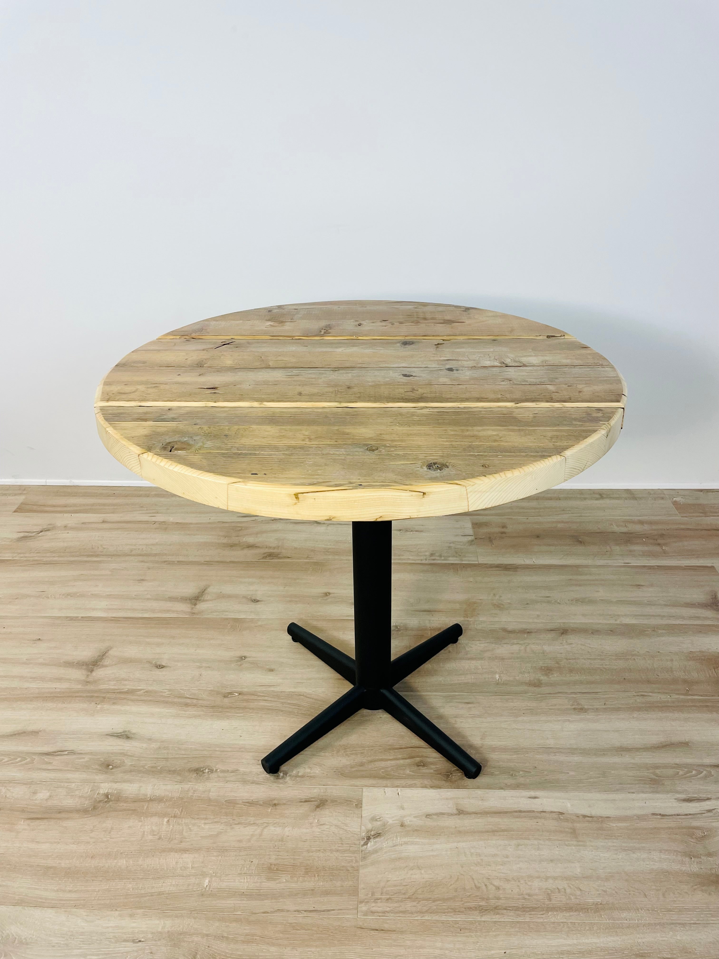 Cafebord i genbrugstræ | Ø96 | Kabeltromlen.dk
